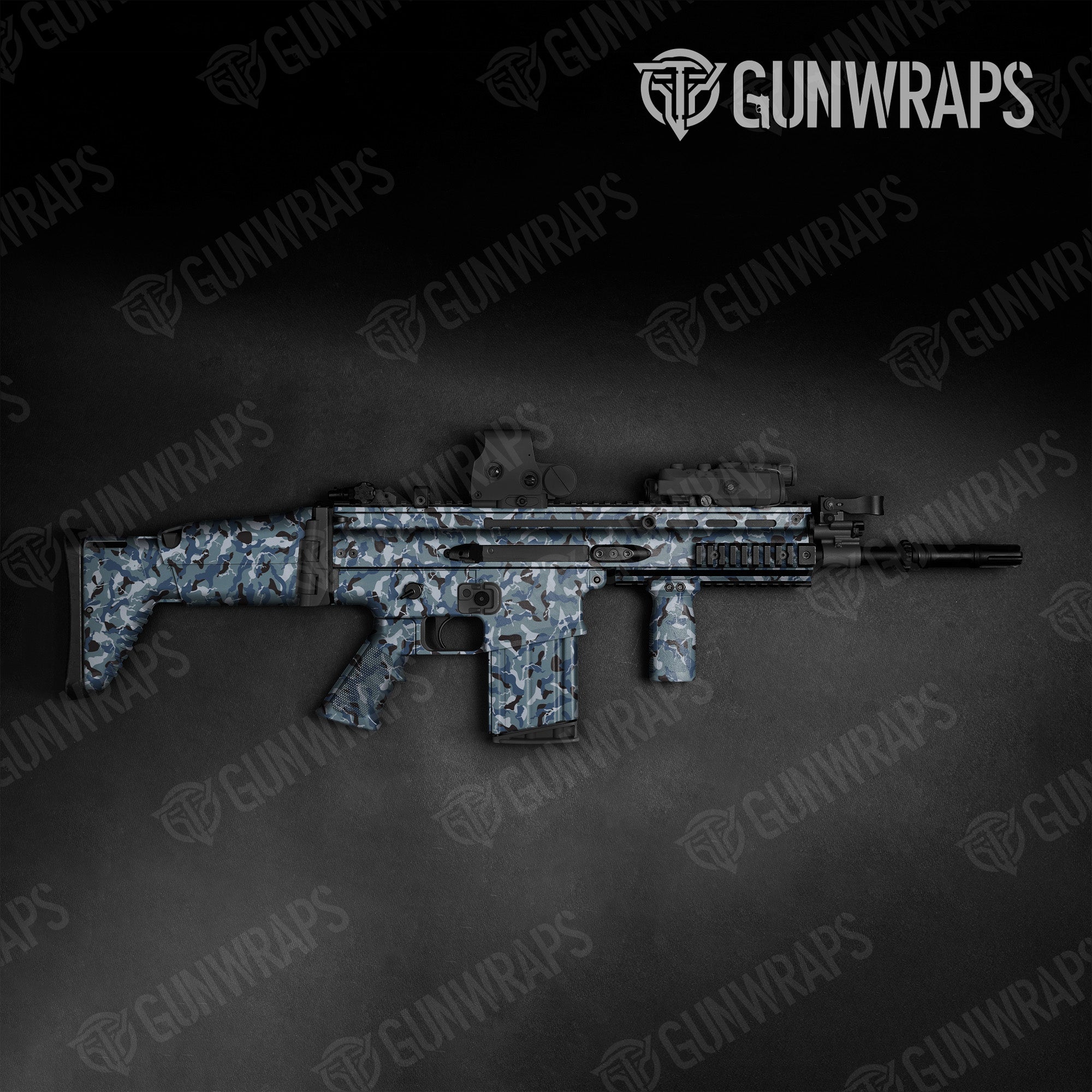 Tactical Ragged Navy Camo Gun Skin Vinyl Wrap | CamoWraps – Camo Wraps