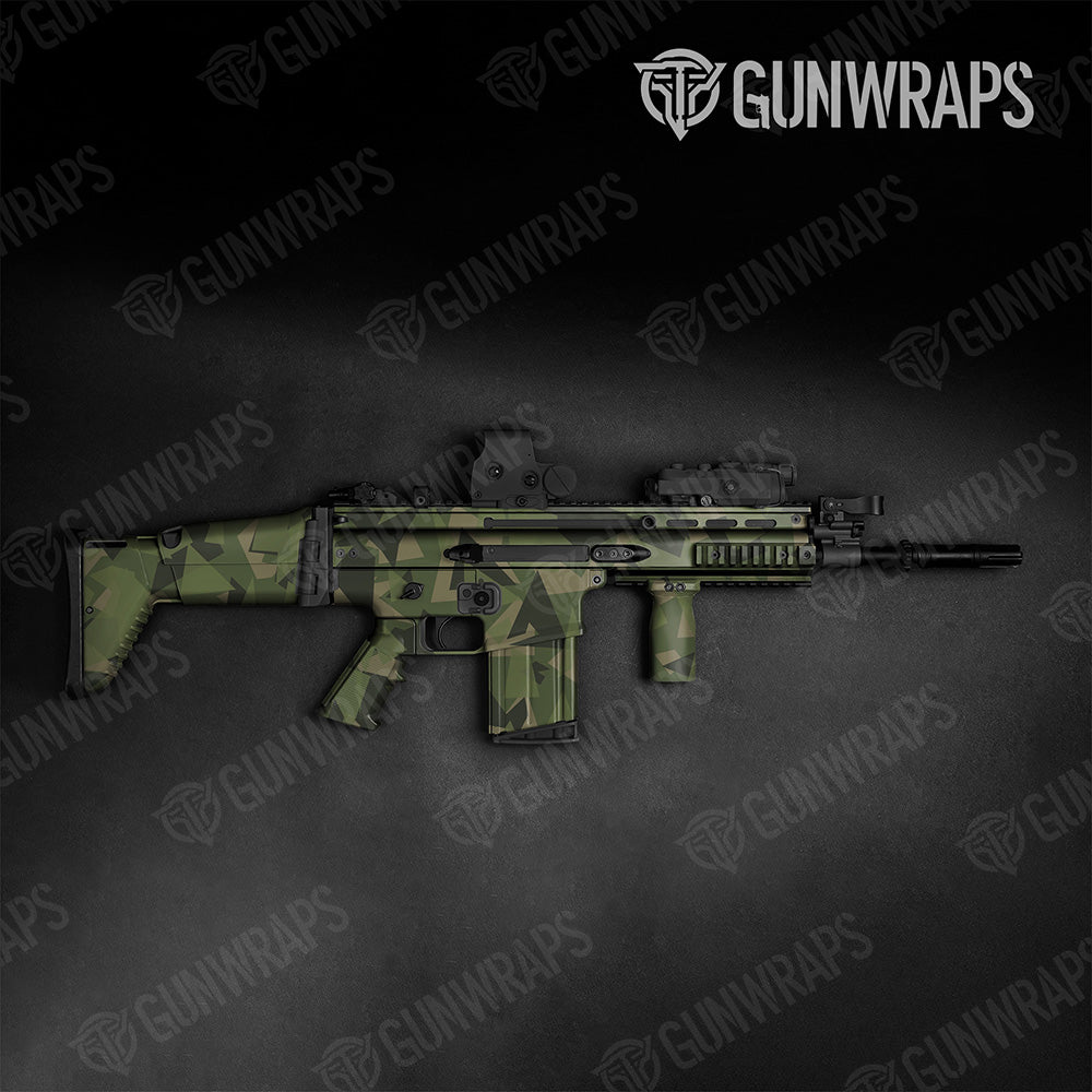 Tactical Shattered Army Green Camo Gun Skin Vinyl Wrap | CamoWraps ...