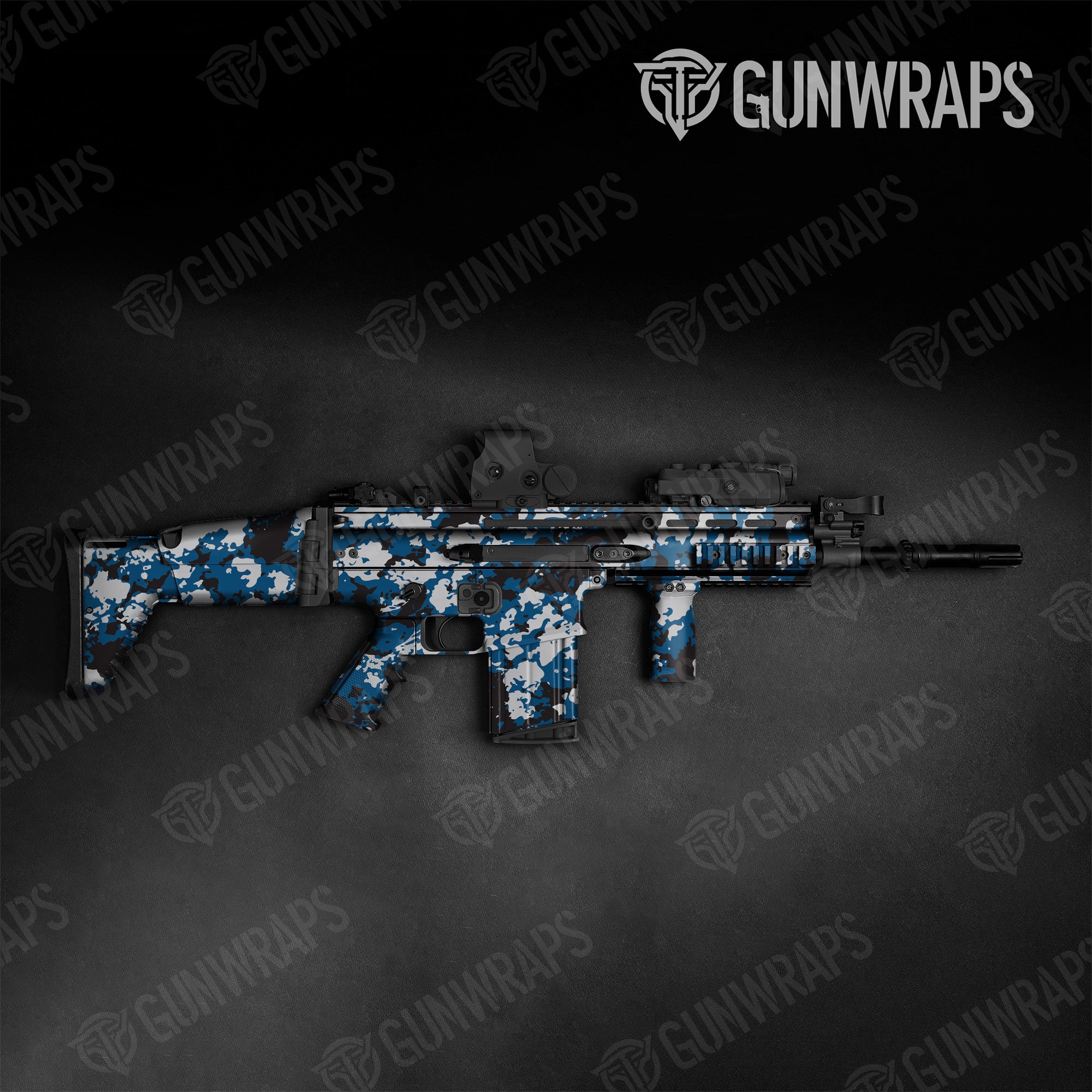 Tactical Treetop Blue Tiger Camo Gun Skin Vinyl Wrap | CamoWraps – Camo ...