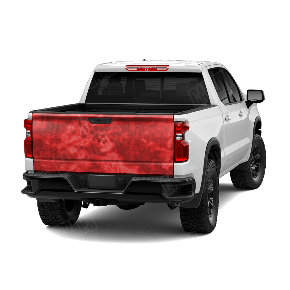 Kryptek Red Camo Tailgate Vinyl Wrap | CamoWraps – Camo Wraps