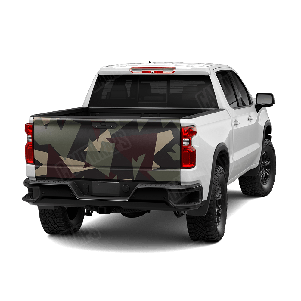 Shattered Militant Blood Camo Tailgate Vinyl Wrap | CamoWraps – Camo Wraps